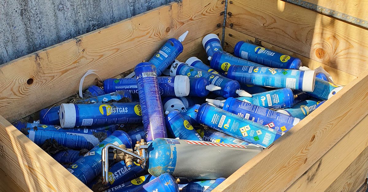 Lustgastuber – farligt för hälsan och farligt att slänga